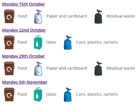 This week's 'bin night' reminder...